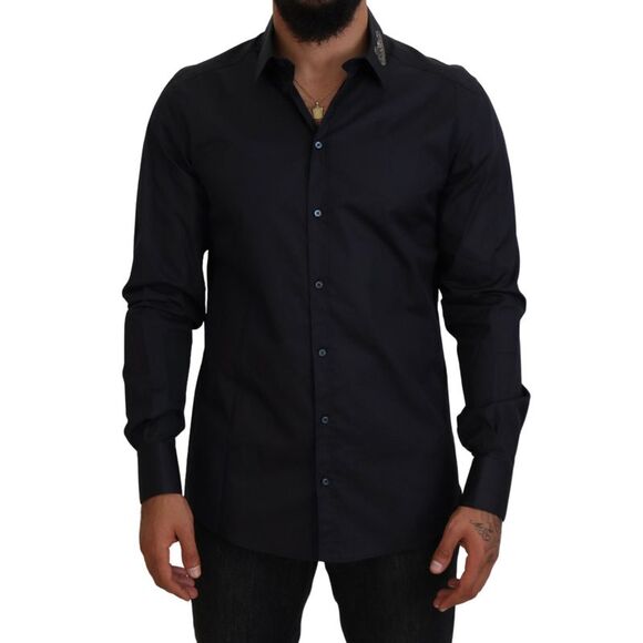 Dolce & Gabbana | Shirts | Dolce Gabbana Elegant Azure Slim Fit ...